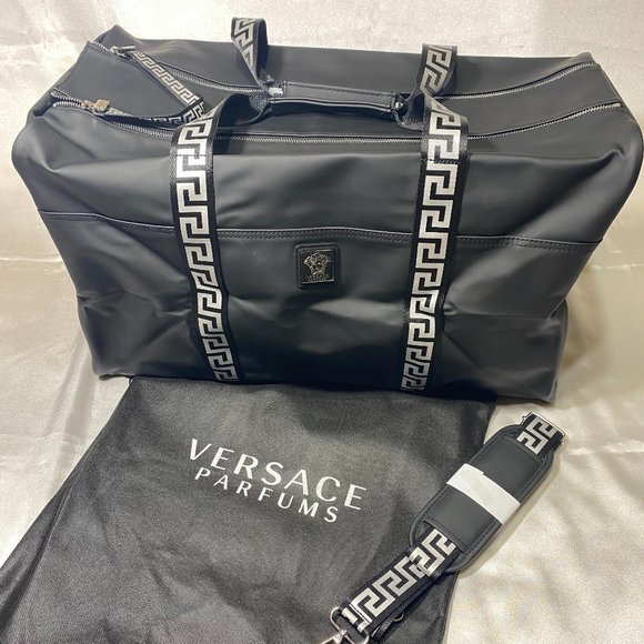Versace | Bags | Versace Weekender Bag In Black | Poshmark